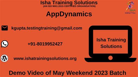 Appdynamics Demo Video On 27th May 2023 Pls Contact Whatsapp Us On 91 8019952427 To Enroll