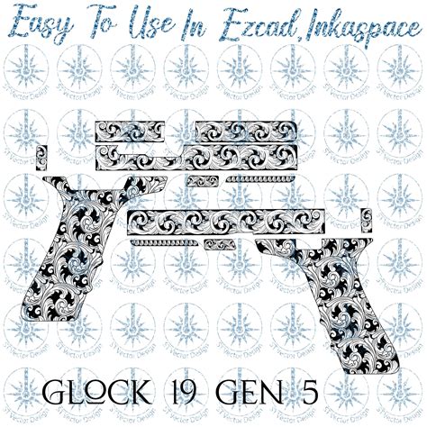 Glock 19 Gen 5 Scrolldesign Engraving Filespistol Etsy