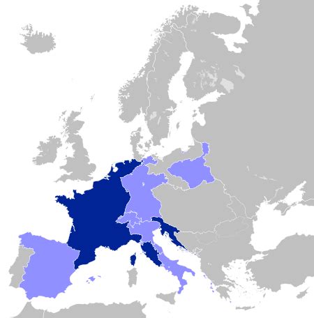 The First French Empire At Its Greatest Extent In 1812 First French