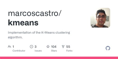 Github Marcoscastrokmeans Implementation Of The K Means Clustering