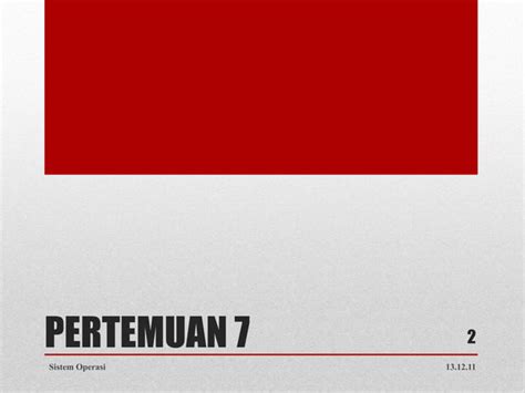 Sistem Operasi Pertemuan 7 Ppt