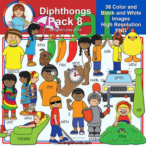 Clip Art Diphthongs Pack 8 Long I Sound Made By Teachers