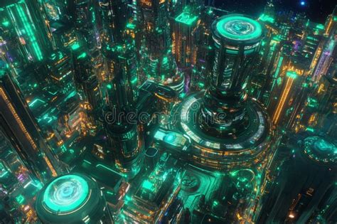 A Futuristic Cityscape Composed Entirely Of Glowing Data Streams Floating Holographic
