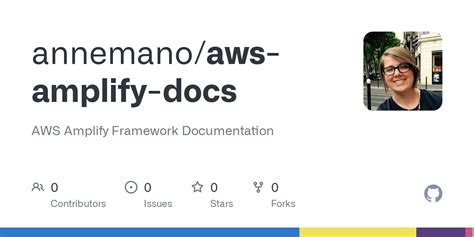 github annemano aws amplify docs aws amplify framework documentation