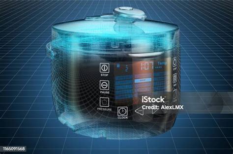 자동 멀티 쿠커 청사진의 시각화 3d Cad 모델 3d 렌더링 0명에 대한 스톡 사진 및 기타 이미지 0명 3차원 형태 가정 생활 Istock