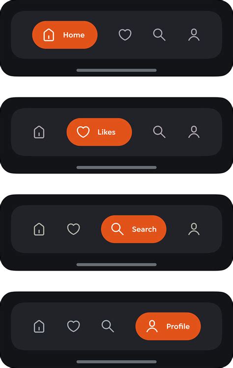 📱 Mobile Bottom Navbar Ui By Econev Behance