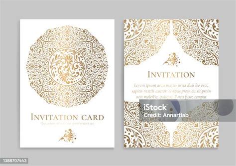 벡터 장식 패턴의 고급 초대 카드 디자인 빈티지 템플릿 배경 과 벽지에 사용할 수 있습니다 장식에 좋은 우아하고 고전적인 벡터 요소 0명에 대한 스톡 벡터 아트 및 기타