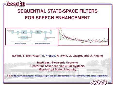 Ppt Sequential State Space Filters For Speech Enhancement Powerpoint