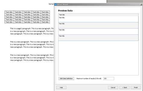 Is There A Bug In Extracting Structured Data Using Extract Wizard