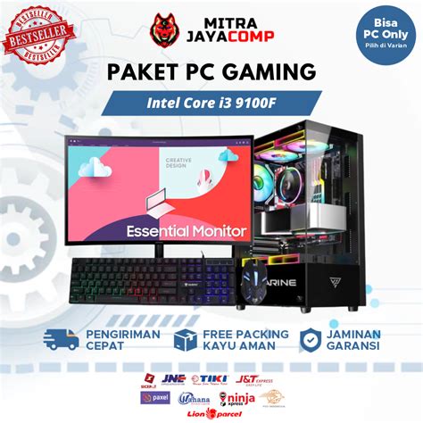 Jual Pc Gaming Fullset Core I3 9100f Vga Gtx 1650 4gb Ram 8gb Hdd Ssd Monitor 24 Inch Shopee