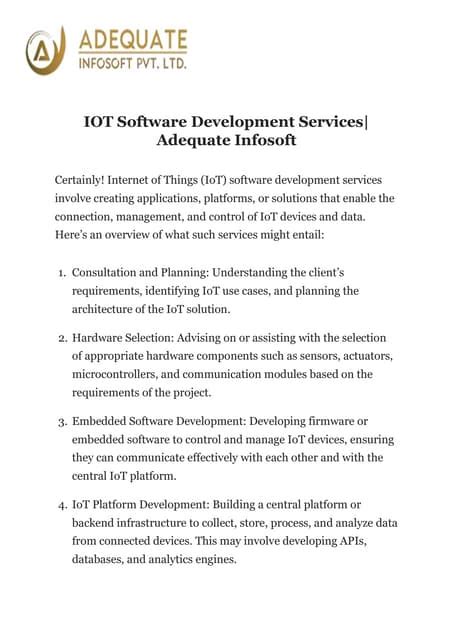 Qualities Of Iot Software Development Companypdf