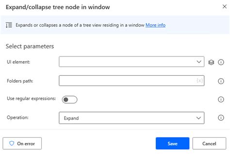 Expandcollapse Tree Node In Window Actionpower Automate Desktop