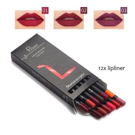 12 цветов комплект водонепроницаемый сексуальный матовый карандаш для губ Макияж длинная