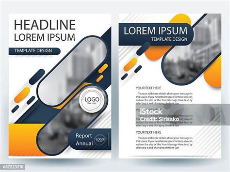 오렌지 브로셔 디자인 템플릿 레이아웃 벡터 일러스트레이션 기업 재무와 산업에 대한 스톡 벡터 아트 및 기타 이미지 기업 재무와 산업 두 물체 디자인 Istock