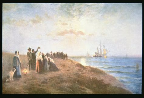 Embarkation Of The Pilgrims By Edward Moran Fine Art Print