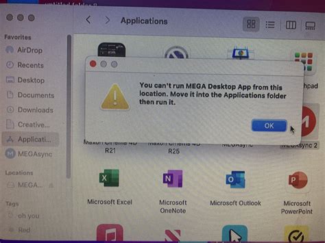 Mega Says I Cant Use It Since Its Not In The Application Folder But It Is And I Still Cant