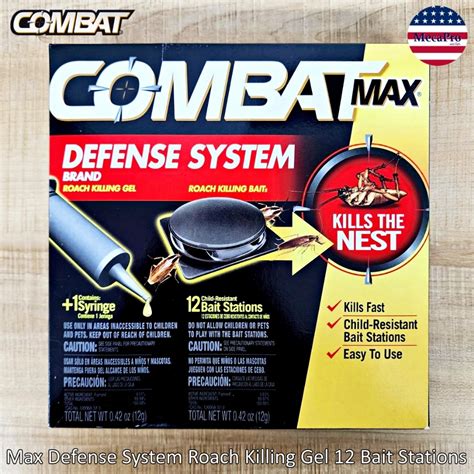 Combat® Max Defense System Roach Killing Gel 12 Bait Stations คอมแบท