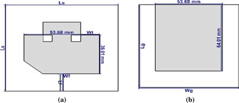 A Front Side B Back Side Dimensional Specifications Of Fractal Antenna