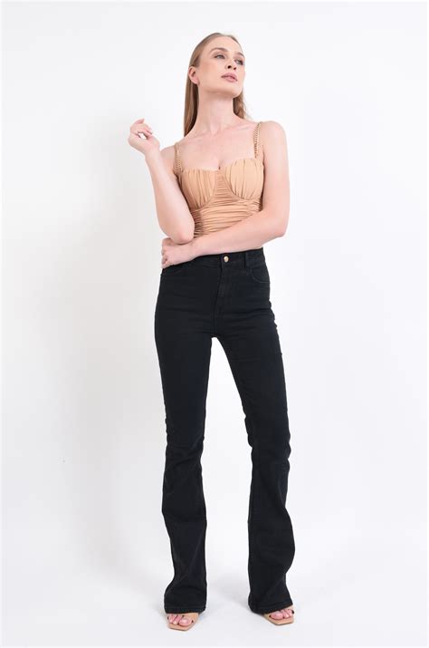 Top Fronsat Crem Cu Bretele Lant Poema