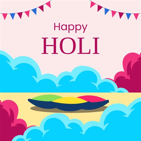Free Happy Holi Illustration Template To Edit Online