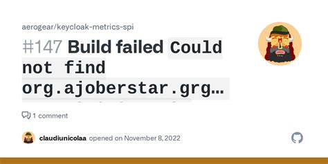 build failed `could not find org ajoberstar grgit grgit core 3 0 0 rc 2 ` · issue 147