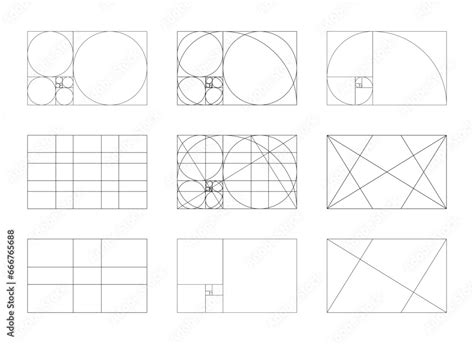 Golden Ratio Template Set Method Golden Section Fibonacci Array