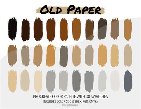 Old Paper Colour Palette At Natalie Hawes Blog