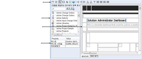 대시보드 레이아웃 디자이너 사용자 인터페이스 컴포넌트