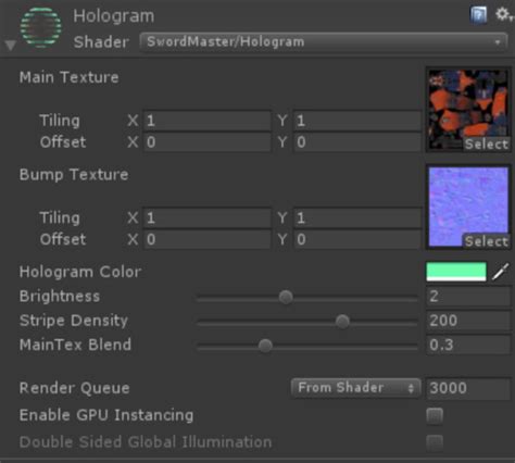 swordmaster hologram shader