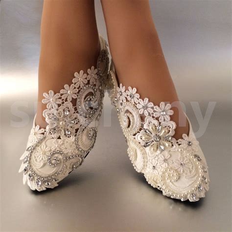 White Wedding Flats For Bride 60 Photos