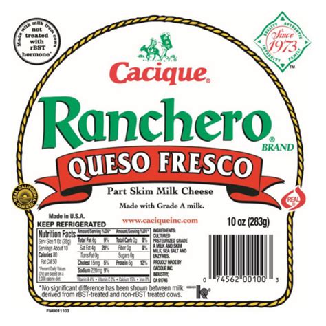 Ranchero Queso Fresco 10 Oz Cortes Distribuidora