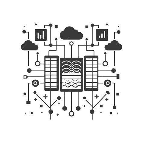 Abstract Illustration Of Cloud Computing And Data Storage Premium Ai Generated Vector