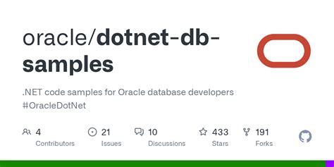 Dotnet Db Samplessamplesef Coreget Startedreadmemd At Master · Oracledotnet Db Samples