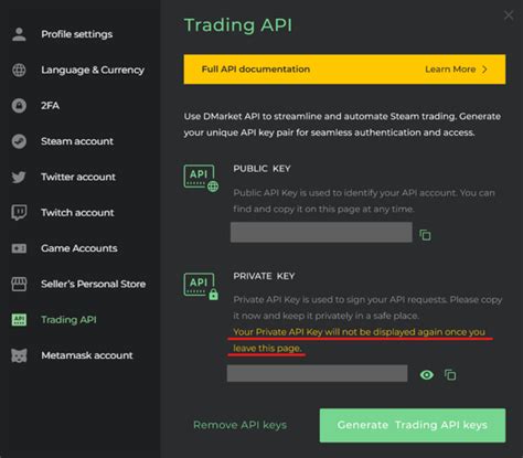 How To Start Using Trading Api Dmarket Help Center