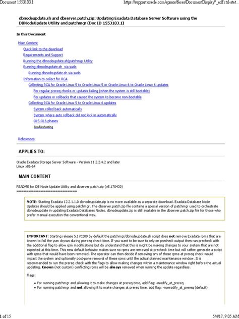 updating exadata database server software pdf zip file format backup