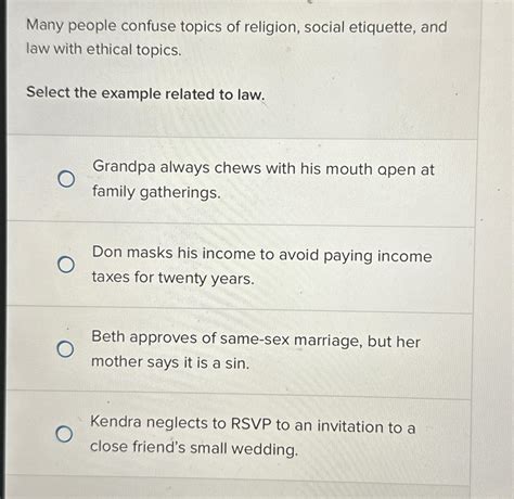 Solved Many People Confuse Topics Of Religion Social Chegg Com