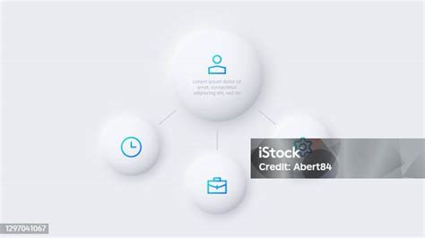 인포그래픽용 노이형성 원 요소 다이어그램 그래프 프레젠테이션 및 차트용 템플릿입니다 4가지 옵션 부품 단계 또는 공정을 갖춘 스쿠오모프 개념 뉴모픽 디자인에 대한 스톡 벡터