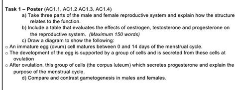 Task 1 Poster AC1 1 AC1 2 AC1 3 AC1 4 A Take Three Parts Of The Male And Female