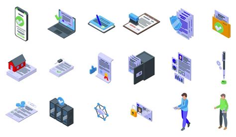 Premium Vector Application Approval Icons Set Isometric Vector File Loan