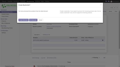 Mrp Subcontract Management Foss Infotech Open Source Implementation