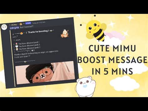 How To Set Up Custom Boost Message In Just 5 Minutes With Mimu Bot PART 8 YouTube