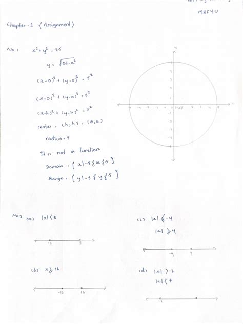 Mhf4u Chapter 1 Assignment Pdf
