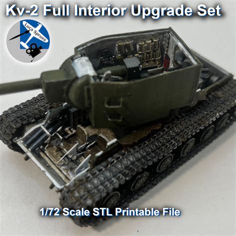 🪖 172 Scale Kv 2 Soviet Heavy Tank Full Interior Upgrade Stl Set
