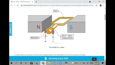 Dc Motor Physics O Level Gce And Igcse Youtube