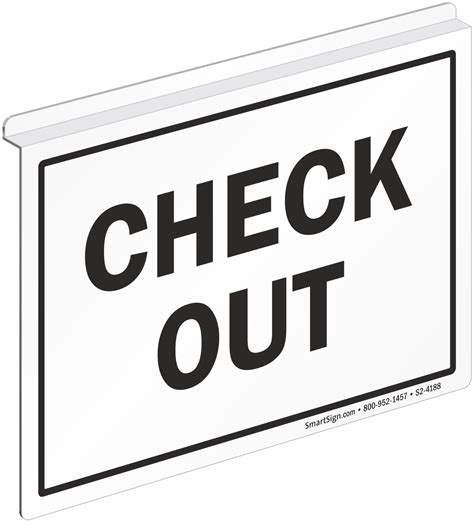 Check Out Sign Printable