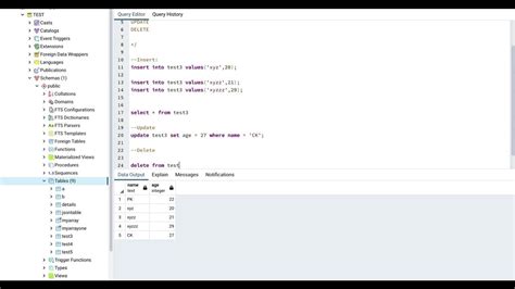Dml Commands In Sql Sql Beginner Postgres Postgresql Youtube