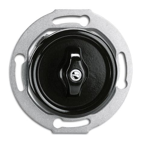 Round Rotary Intermediate Switch In Black Bakelite Without Frame