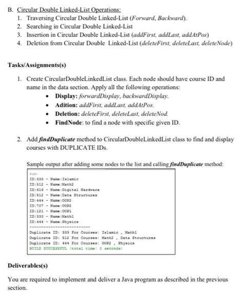 Solved Objective S Create Circular Double Linked List In Chegg