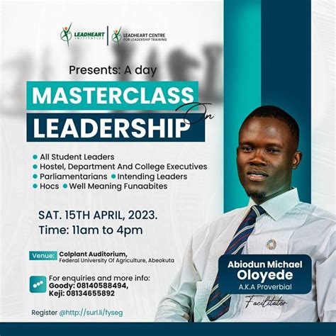 Masterclass Flyer Design Leadership Training Master Class Leadership