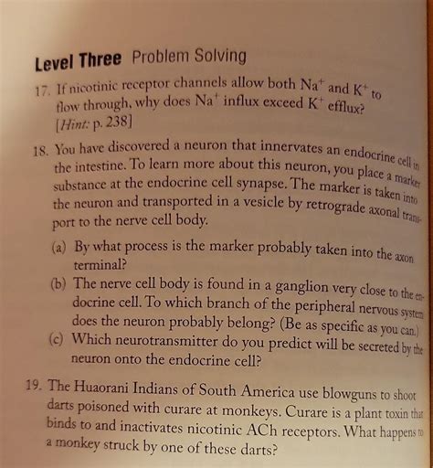 solved level three problem solving 17 if nicotinic receptor